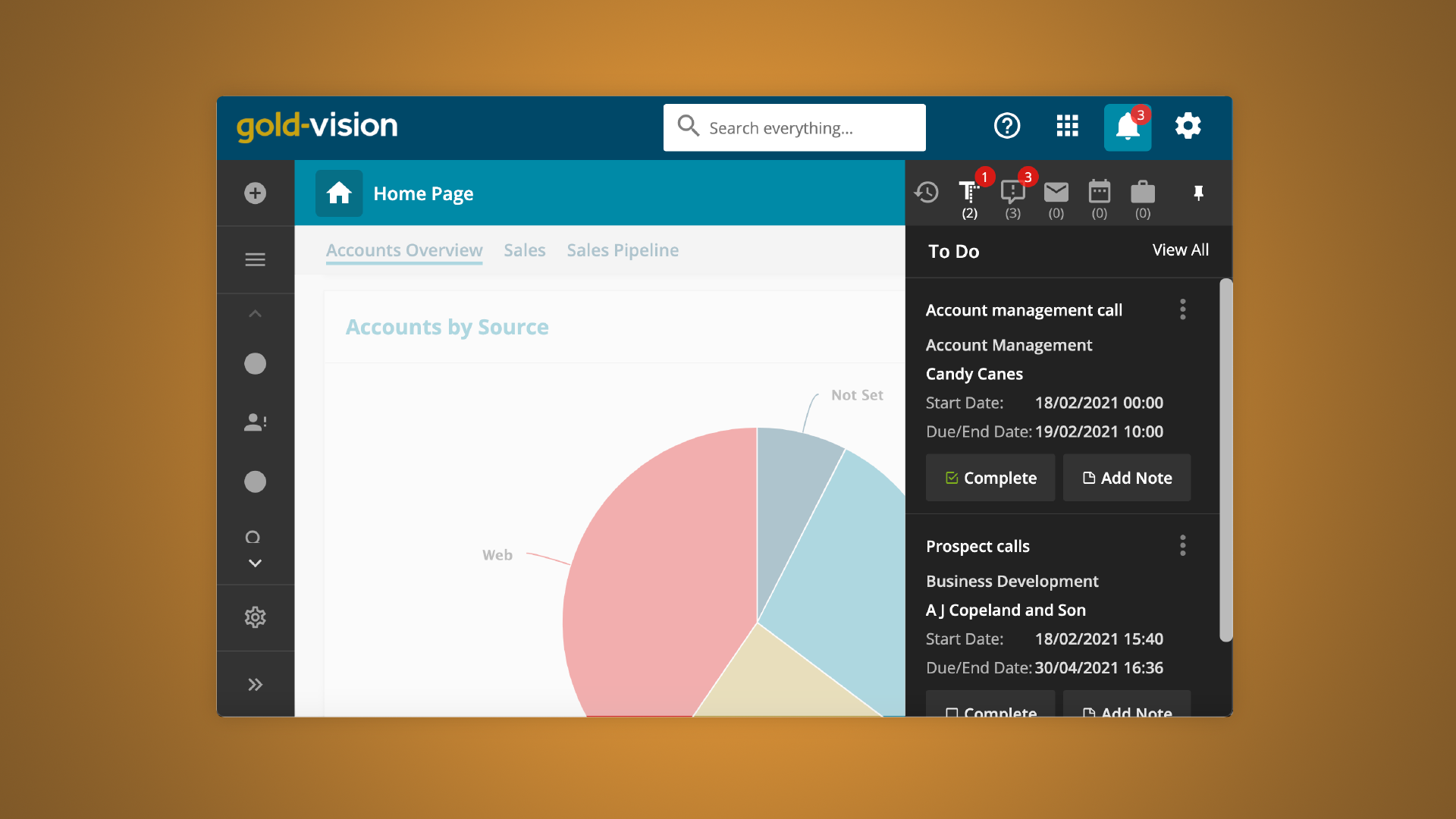 How to use the Action Centre - Gold Vision Help Centre