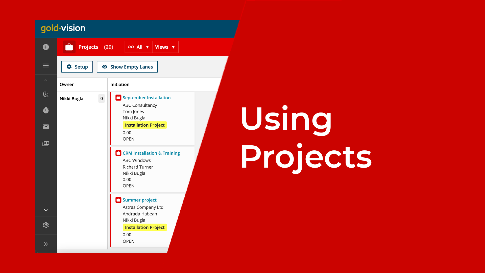 Using Projects in Gold-Vision - Gold Vision Help Centre