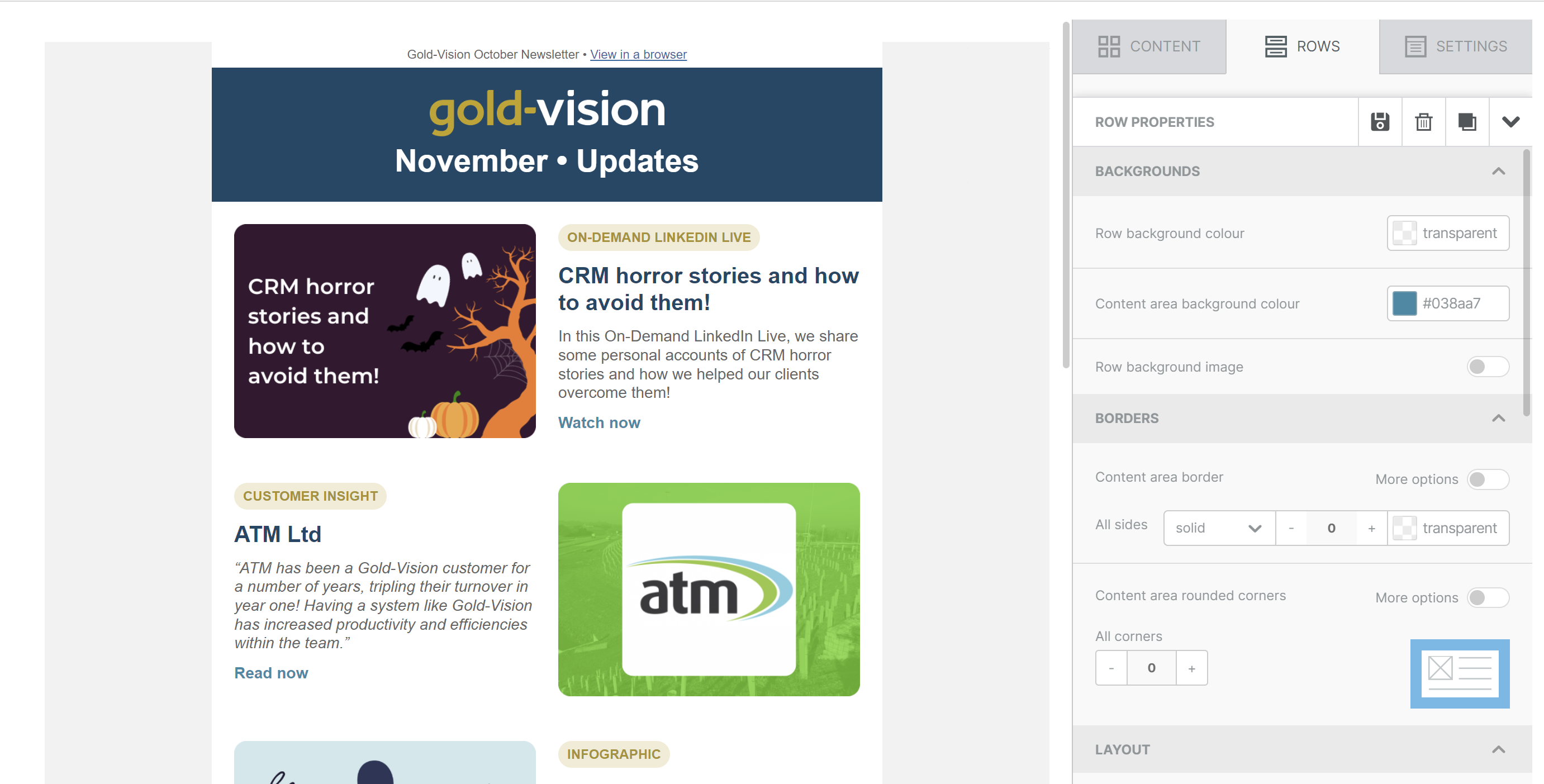 Building your Template - Gold Vision Help Centre